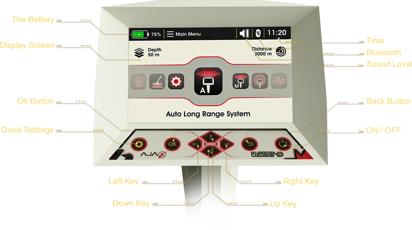 Primero MD15 Metal Detector 70M Depth - BR Detectors Dubai